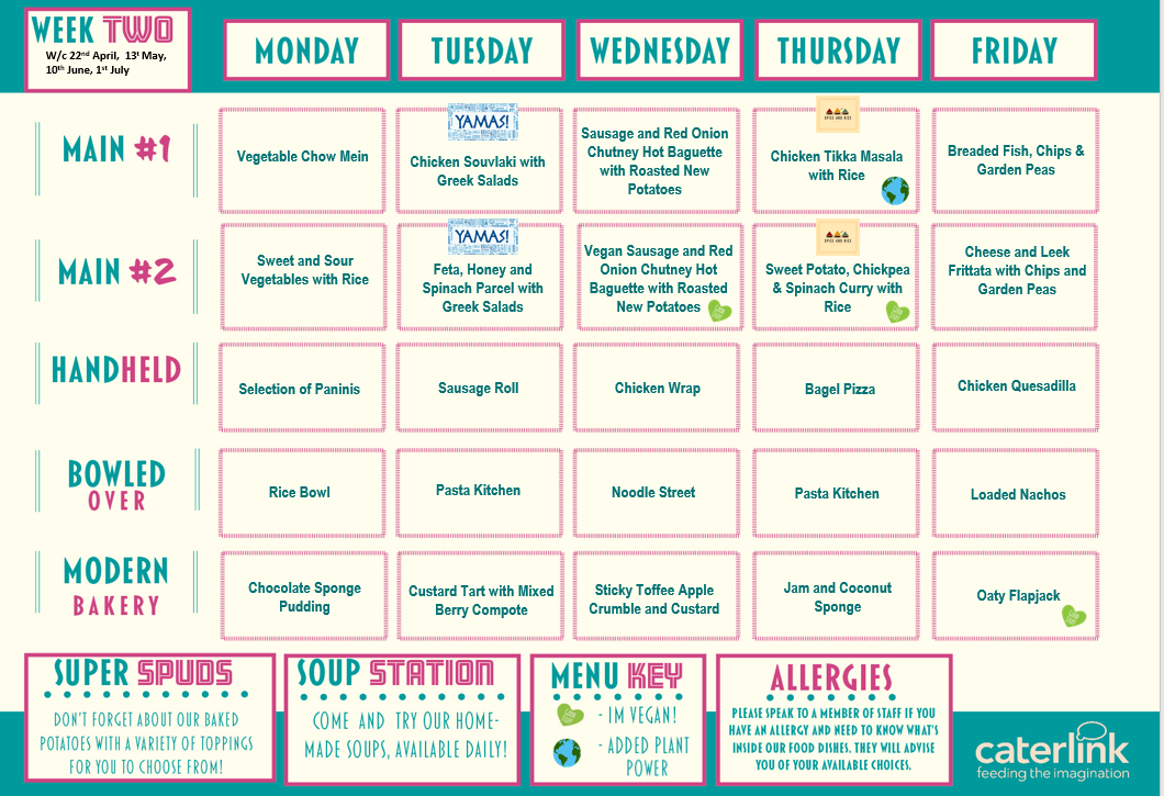 Sir Harry Smith Community College - menus