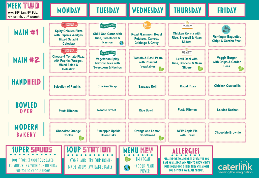 Sir Harry Smith Community College - menus